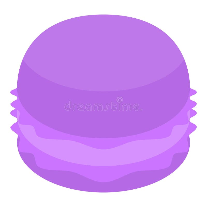 Purple Macaroon Icon, Isometric Style Stock Vector - Illustration of ...