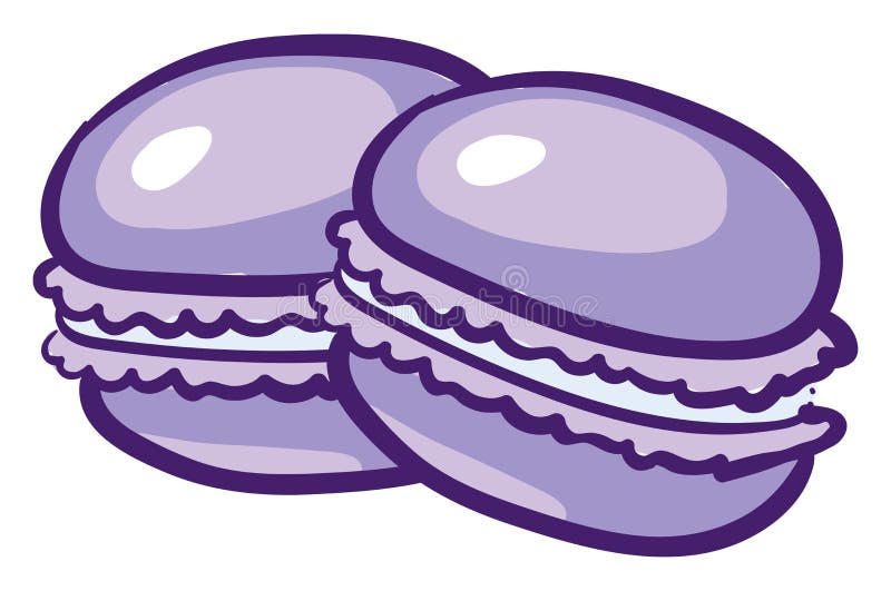 Purple Macaroon Icon, Isometric Style Stock Vector - Illustration of ...