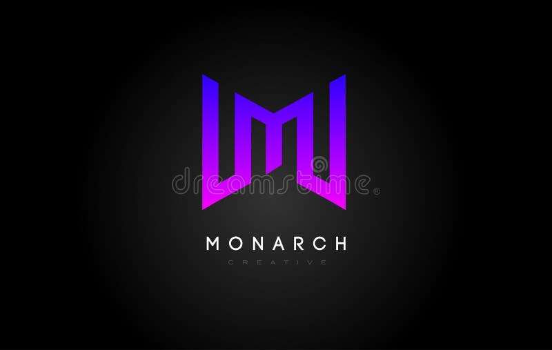 Purple Magenta M Logo. M Letter Icon Design Vector Stock Vector ...