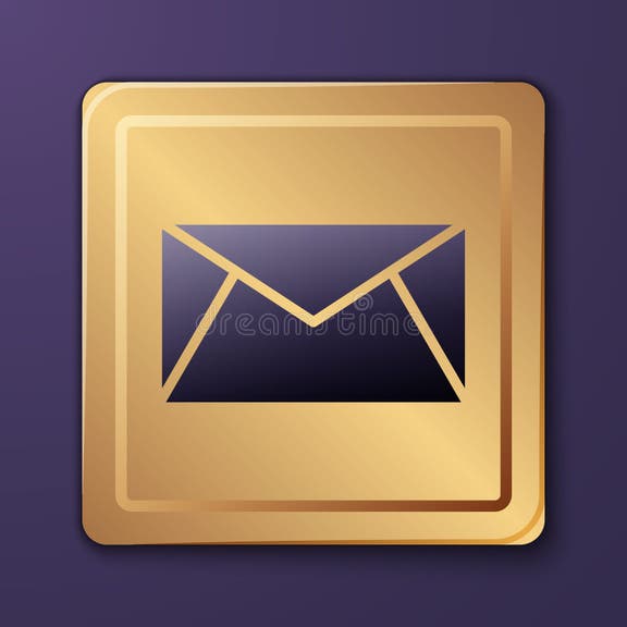 Purple Mail and E-mail Icon Isolated on Purple Background. Envelope ...