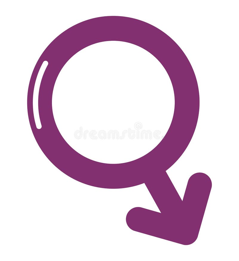 Purple male symbol stock vector. Illustration of equality - 259796886