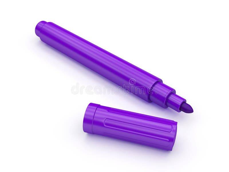 Purple marker stock image. Image of white, background - 85201449