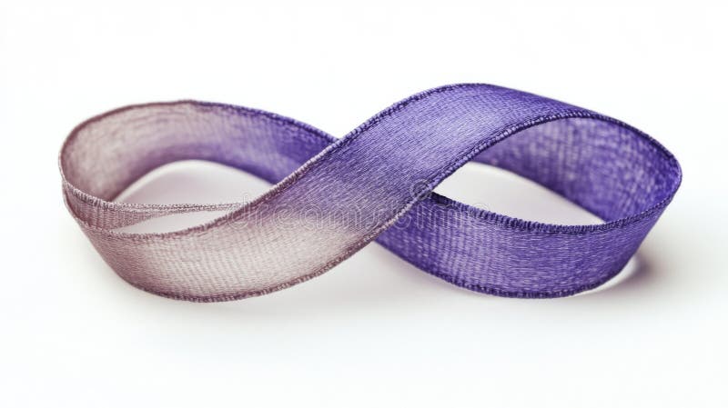 Purple and Mauve Ribbon Formed into an Infinity Symbol Stock ...