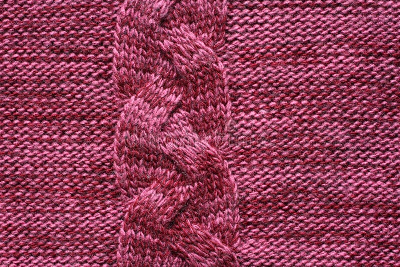 Purple Melange Woolen Knitted Fabric Texture. Macro Stock Photo - Image ...