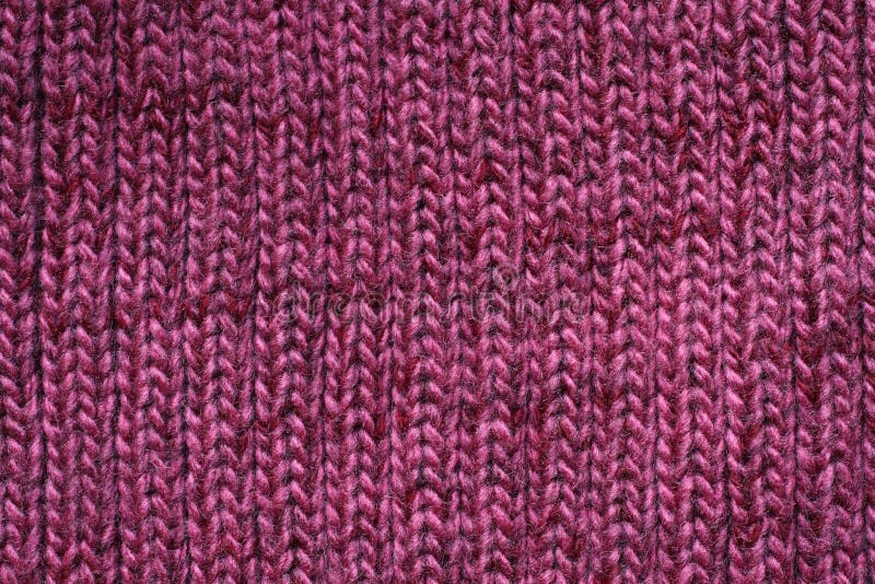 Purple Melange Woolen Knitted Fabric Texture. Macro Stock Photo - Image ...