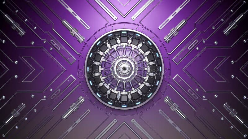 Purple Metallic Abstract Background, Futuristic Surface with High-tech ...