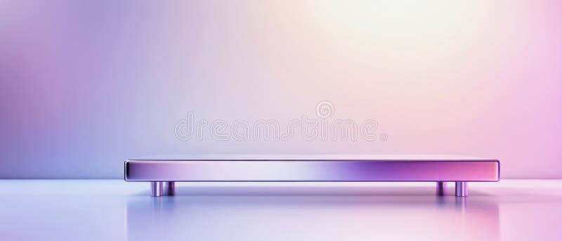 Purple Metallic Platform Against a Gradient Background for Creative ...