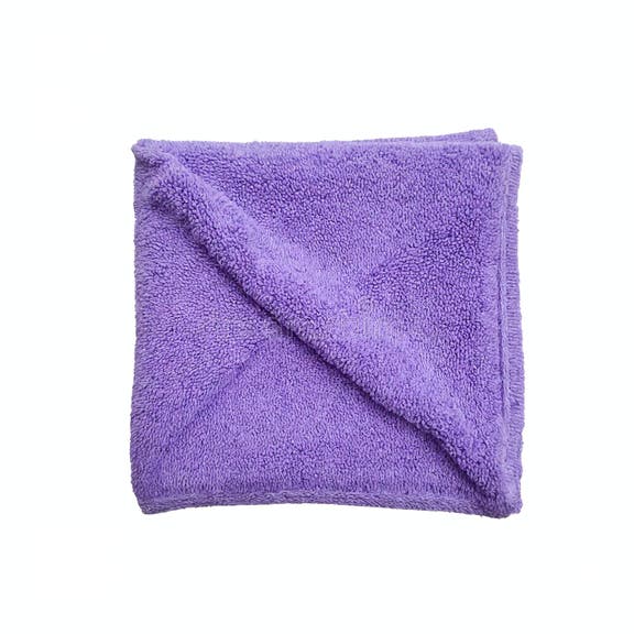 Purple Microfiber Cleaning Cloth Folded with Soft Texture on ...