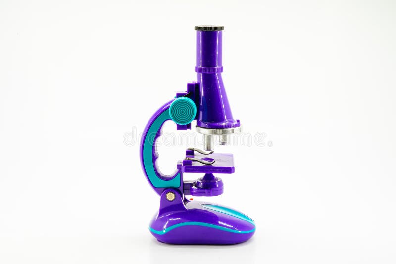 Purple Microscope Isolated on White Stock Image - Image of concept ...