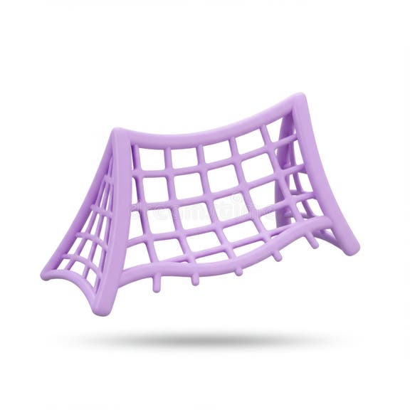Purple Mini Soccer Goal Net 3D Render Stock Illustration - Illustration ...