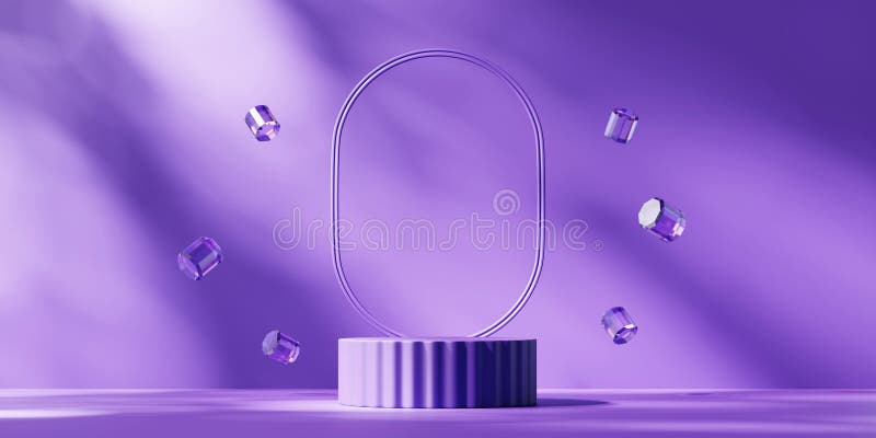 Purple Podium Mock Up Product Display Presentation Showcase 3d ...