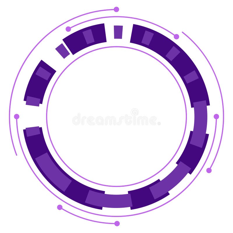 Modern Abstract Circle Tech Frame Decoration Stock Vector ...