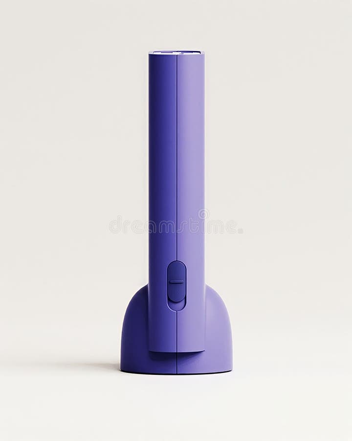 A Purple, Modernlooking Wireless Router with a Single Button on the ...
