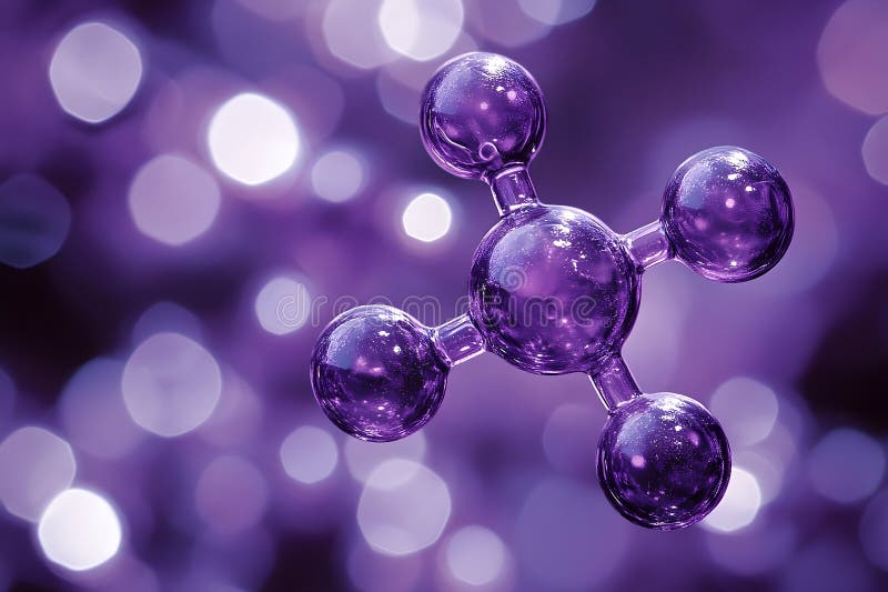 Purple Molecular Structure stock illustration. Illustration of ...