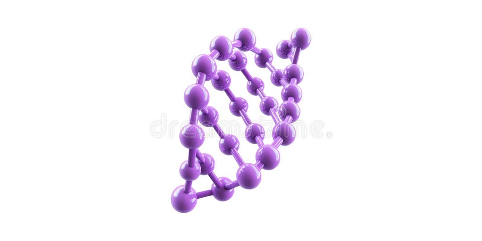 Purple Molecular Structure with Spheres Isolated on Transparent ...