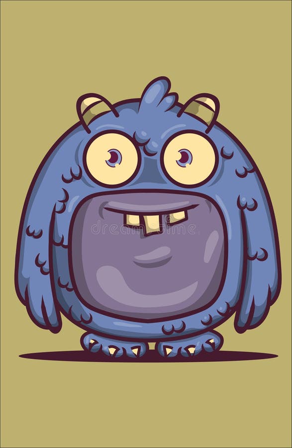 The Purple Monster is Standing Stock Vector - Illustration of vector ...