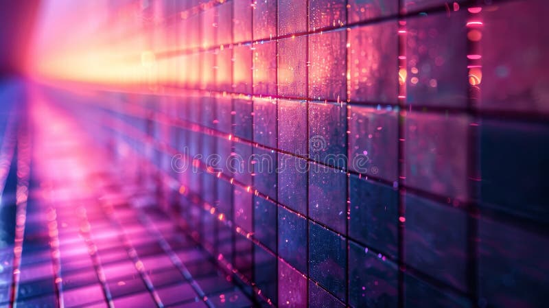 Purple Mosaic Wall with Light Reflection Stock Photo - Image of shimmer ...