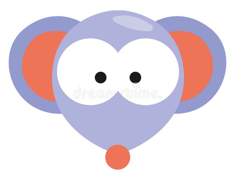 Purple mouse, icon stock vector. Illustration of funny - 259394099