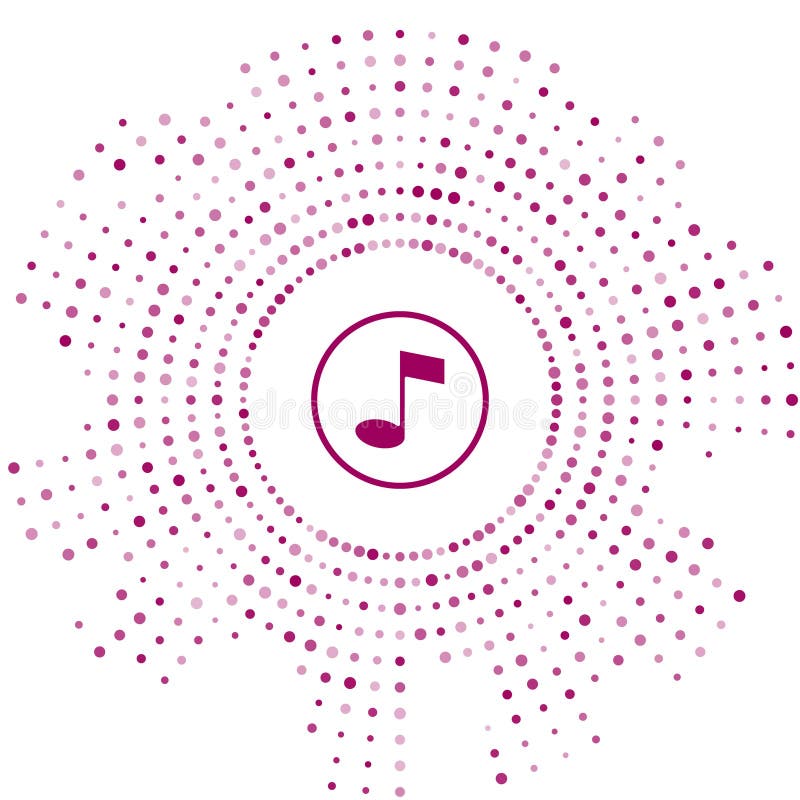 Purple Music Note, Tone Icon Isolated on White Background. Abstract ...