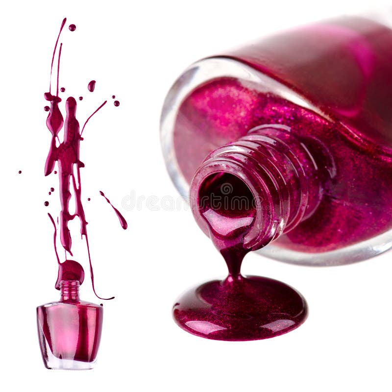 Purple nail polish splash stock photo. Image of coat - 24011464