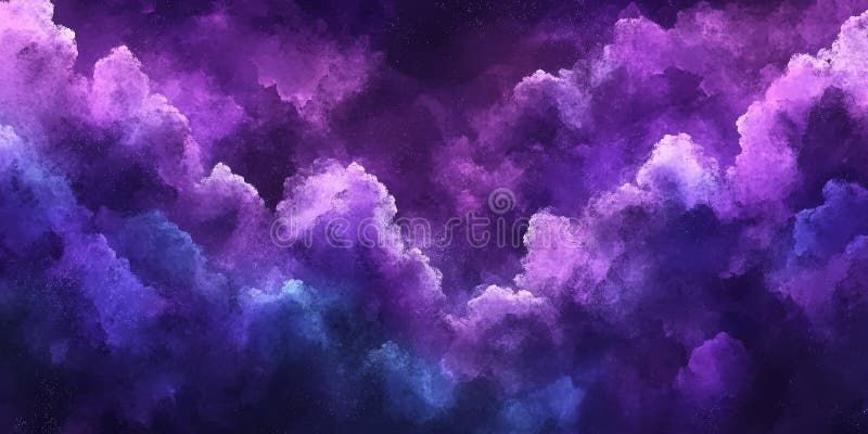 Purple Nebula Cloudscape Cosmic Fantasy Art Background Stock ...