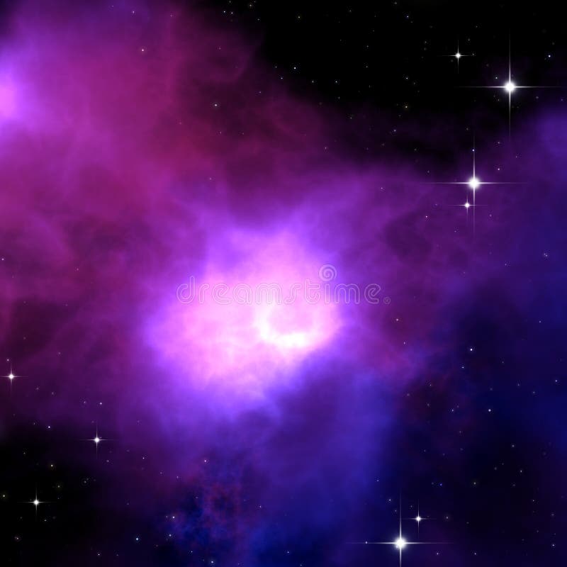 Purple Nebula in Outer Space. Elements of this Image Furnished by NASA ...