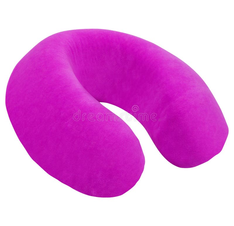 Purple Neck Pillows Isolated on White Stock Image - Image of purple ...