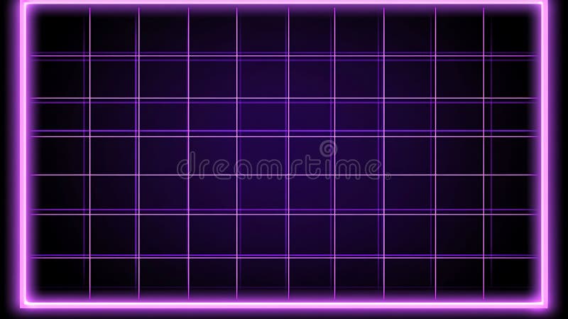 Purple Neon Grid Lines on Dark Background Stock Illustration ...