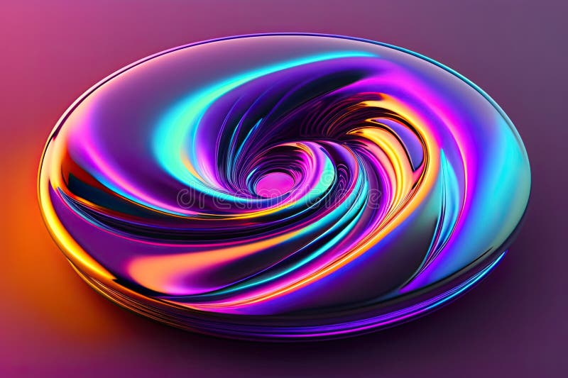 Purple Neon Liquid Metal Surface Background. Generative AI Stock ...
