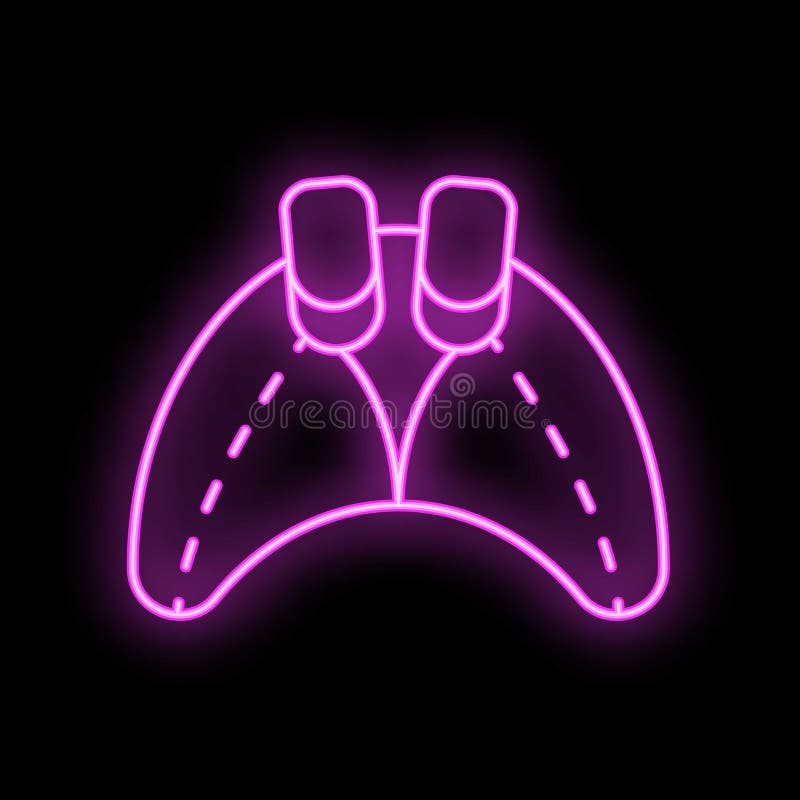 Neon Sign Representing Video Game Controller Glowing in Dark Background ...
