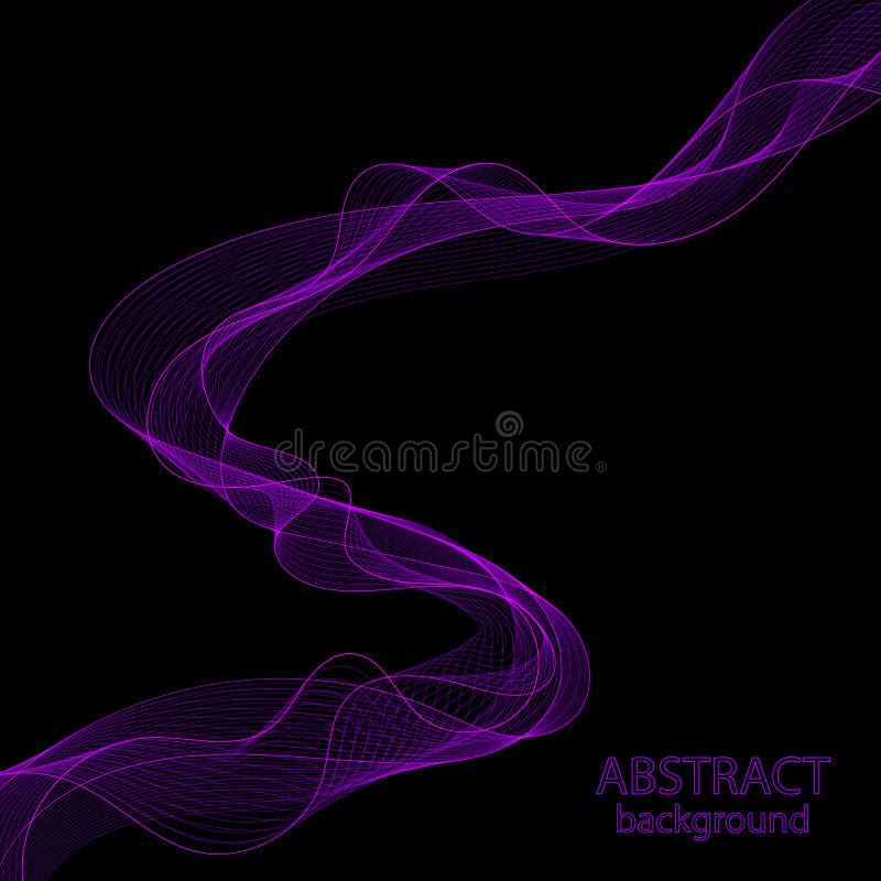 Purple Neon Wave. Modern Design Element.. Eps 10 Stock Vector ...