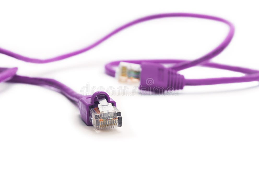 Purple network cable stock image. Image of networks, communicate - 7938109