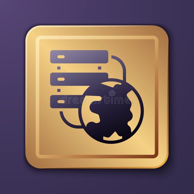 Purple Network Cloud Connection Icon Isolated on Purple Background ...