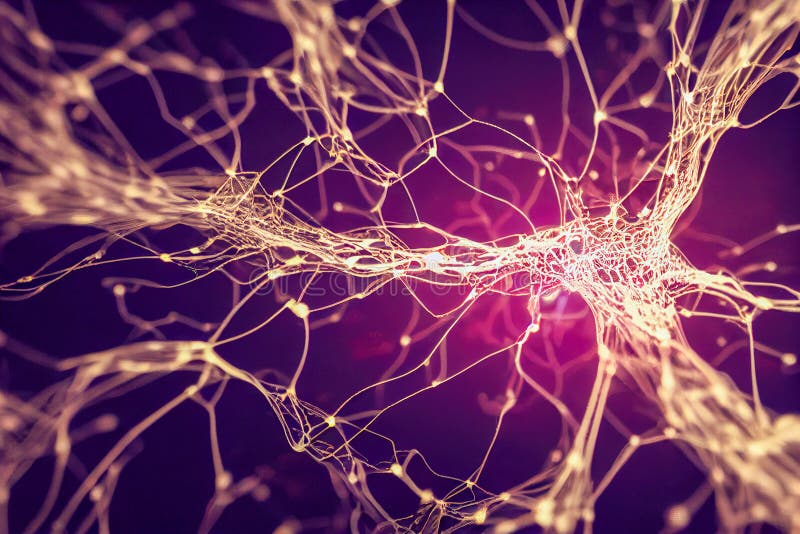Purple Neuron Firing Electrical Signals, Neuroscience, Generative AI ... Purple Neuron Firing Electrical Signals, Neuroscience, Generative AI ...