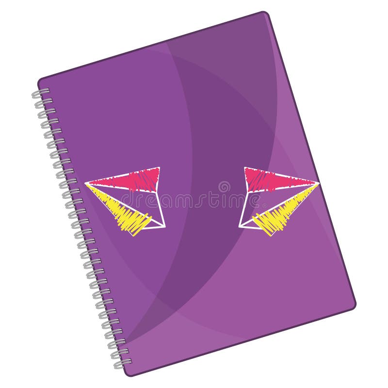Purple notebok icon stock vector. Illustration of education - 192499718