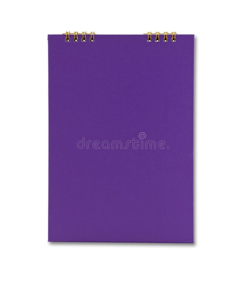 Purple Leather Notebook Isolated Stock Image - Image of blank, contact ...