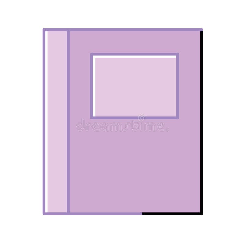 Purple Notebook Closed Cover. Vector Stock Vector - Illustration of ...