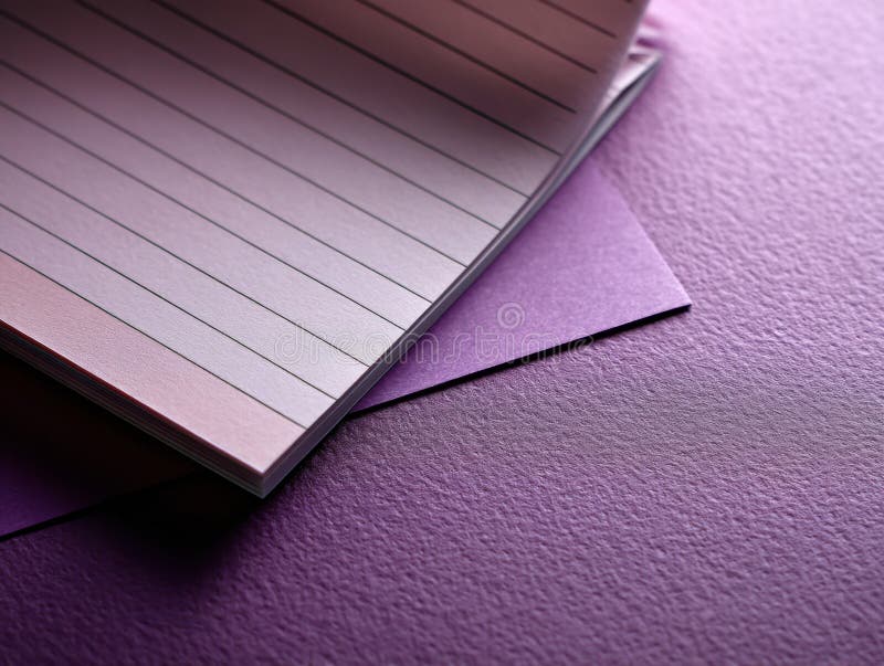 Purple Notebook with Sits on a Purple Background Stock Illustration ...