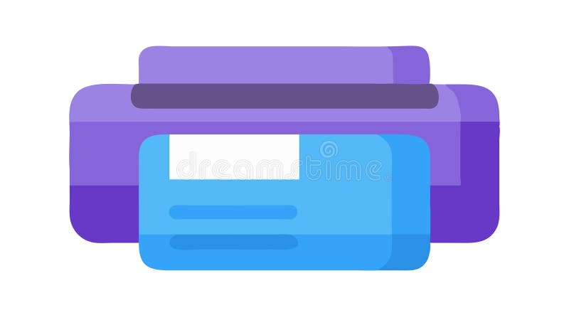 Purple Office Printer Device Technology Vector Icon, Vector Design ...