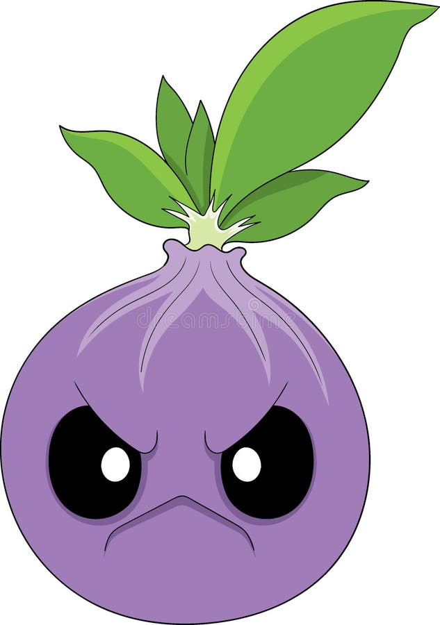 Purple Onions, Angry Face Memes Stock Vector - Illustration of sticker ...