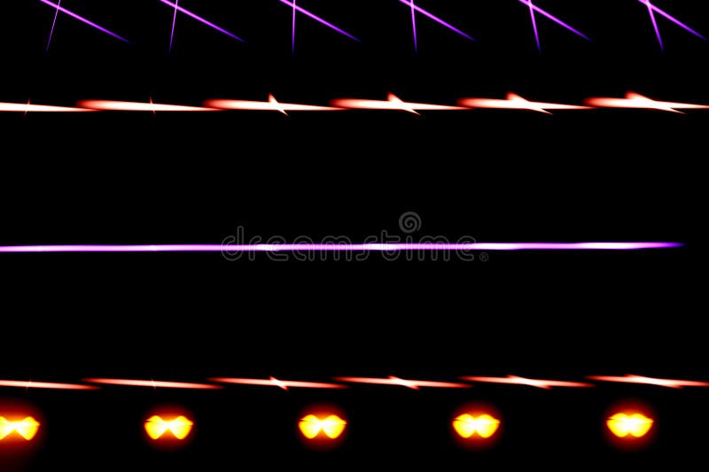 Purple Orange Light Streaks, Bright Neon Rays, Transfer Data Network ...