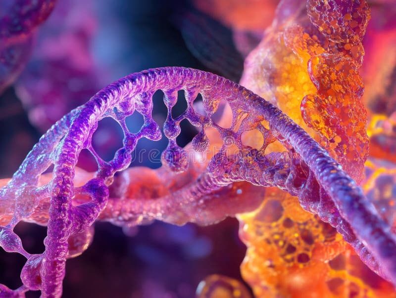 Purple and Orange Structure in Detail Stock Image - Image of orange ...