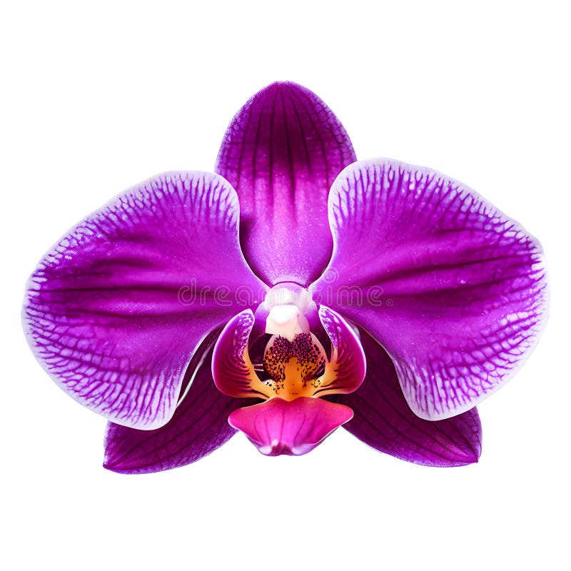 Purple Orchid Flower Isolated Stock Image - Illustration of shot ...