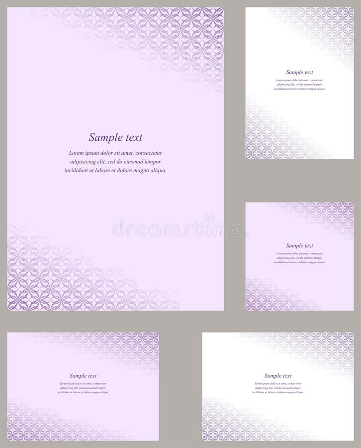 Purple Page Corner Design Template Stock Vector - Illustration of ...