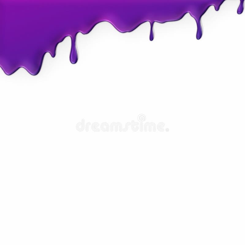 Purple Paint Drips on White Wall from Top Stock Illustration ...