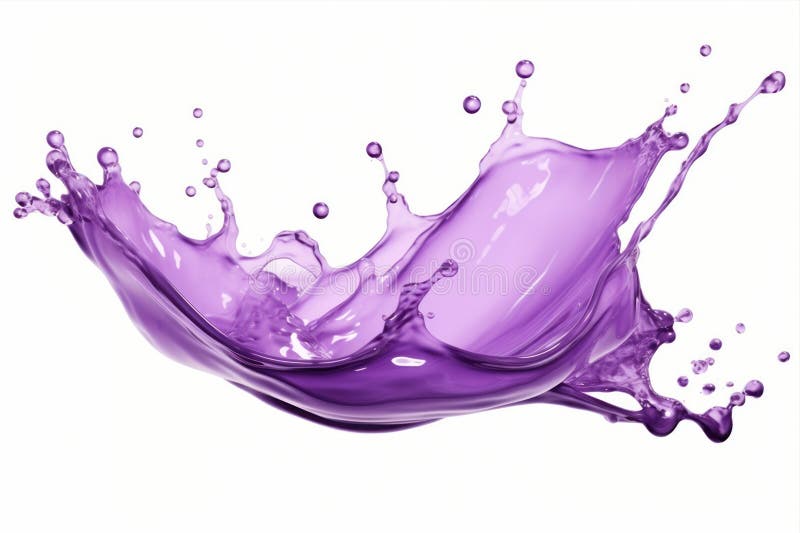 Purple Paint Splashing in a Fluid Motion, Perfect for Unique Creative ...