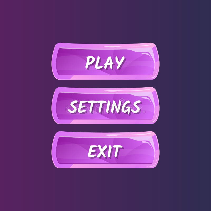 Purple Panel for Game Menu Interface Stock Illustration - Illustration ...