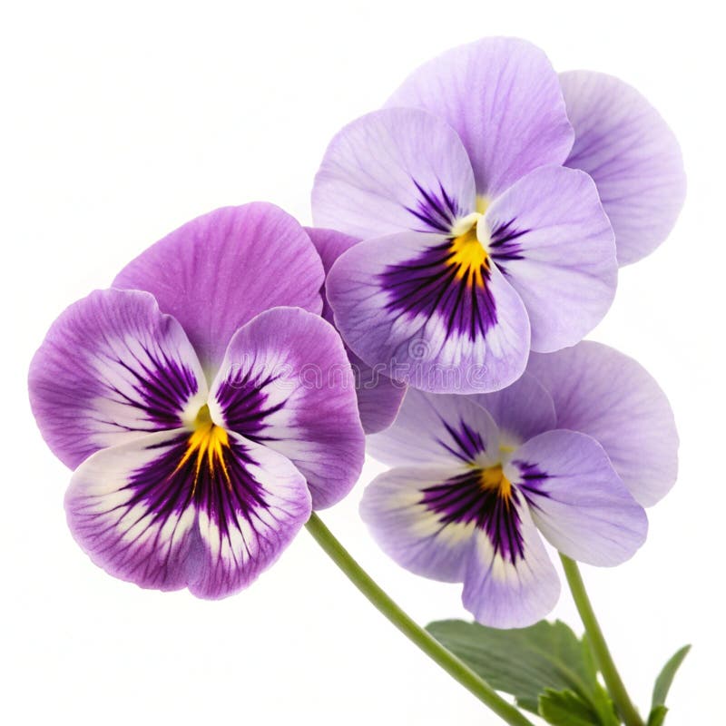 Purple Pansy Flowers Isolated on Transparent Background Stock ...