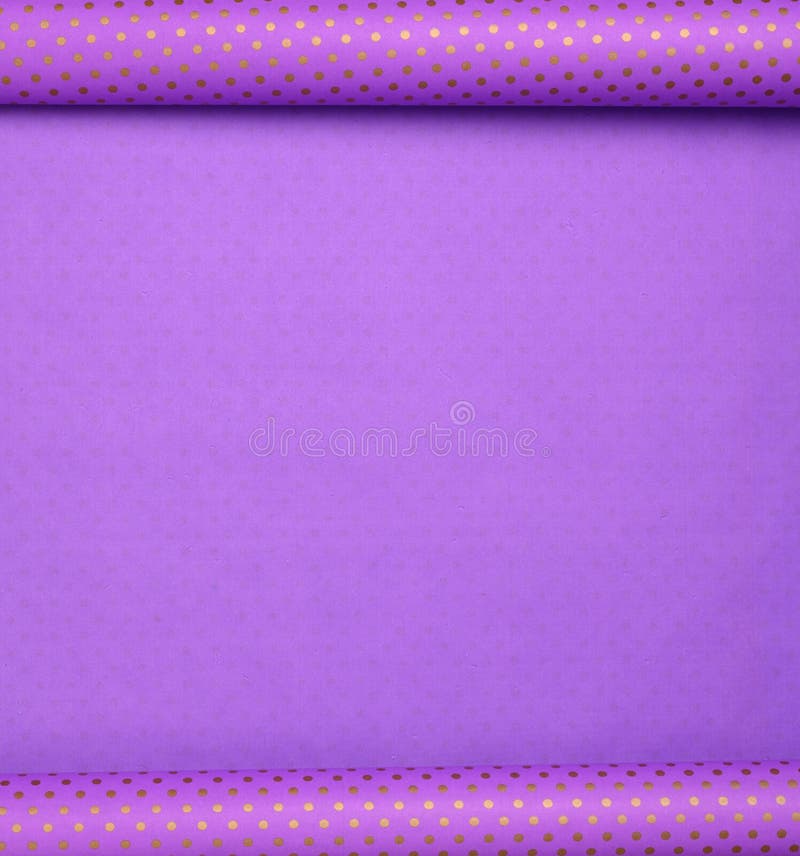Purple Paper Bundle in a Golden Dot Deployed, Wrapping Paper Stock ...