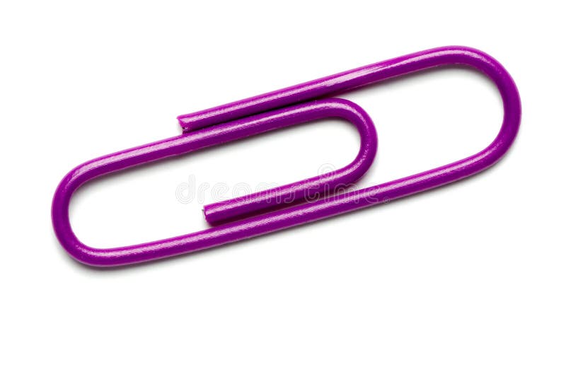 Purple Paper Clip stock photo. Image of isolated, background - 43904738